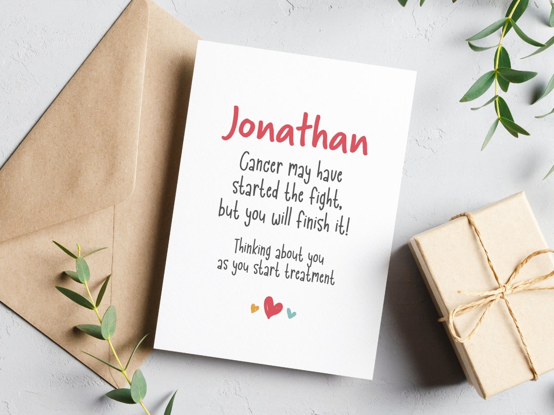 Beat Cancer, Cancer Gifts, Personalised Name, Battling Cancer Card ...