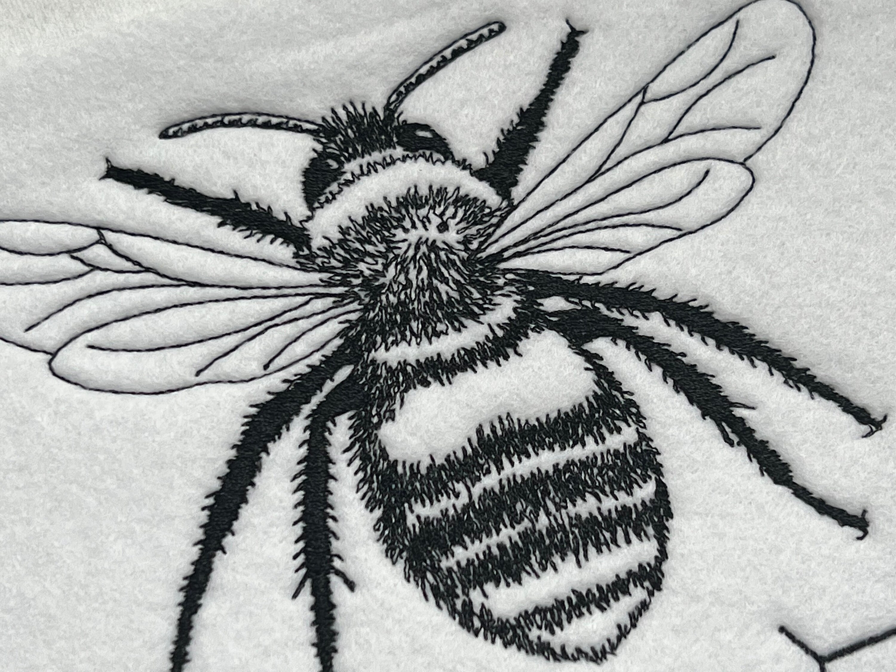 Bee / Honey Bee Machine Embroidery Files Sketched Style | Etsy