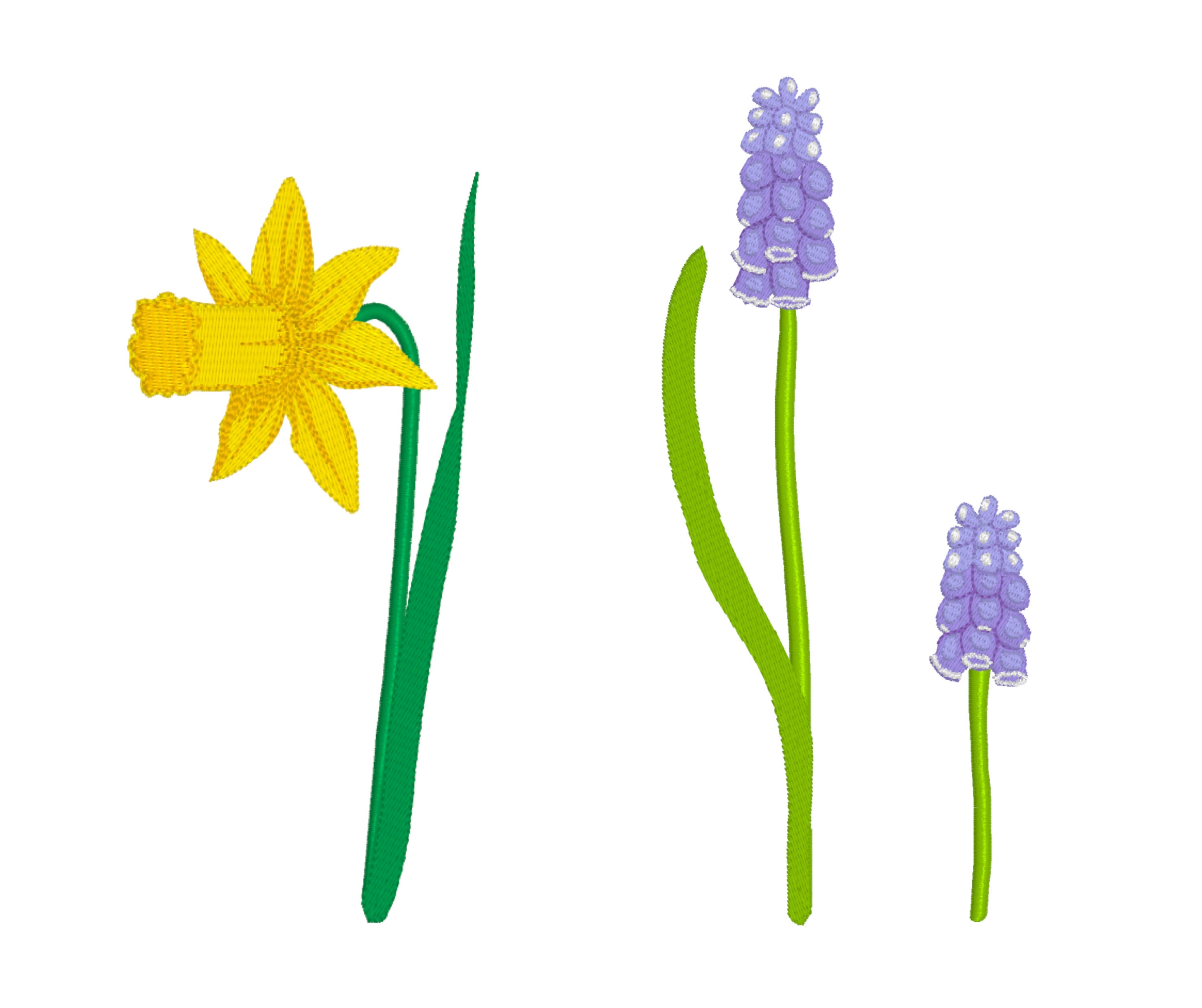 12 Spring Flower Embroidery Designs. Includes Daffodil | Etsy