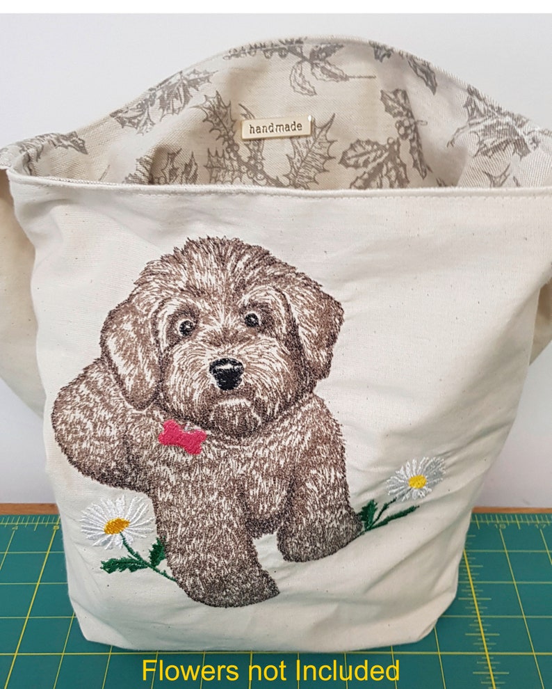 Daisy the Cockapoo Dog (poodle Cross Breed) Machine Embroidery File ...