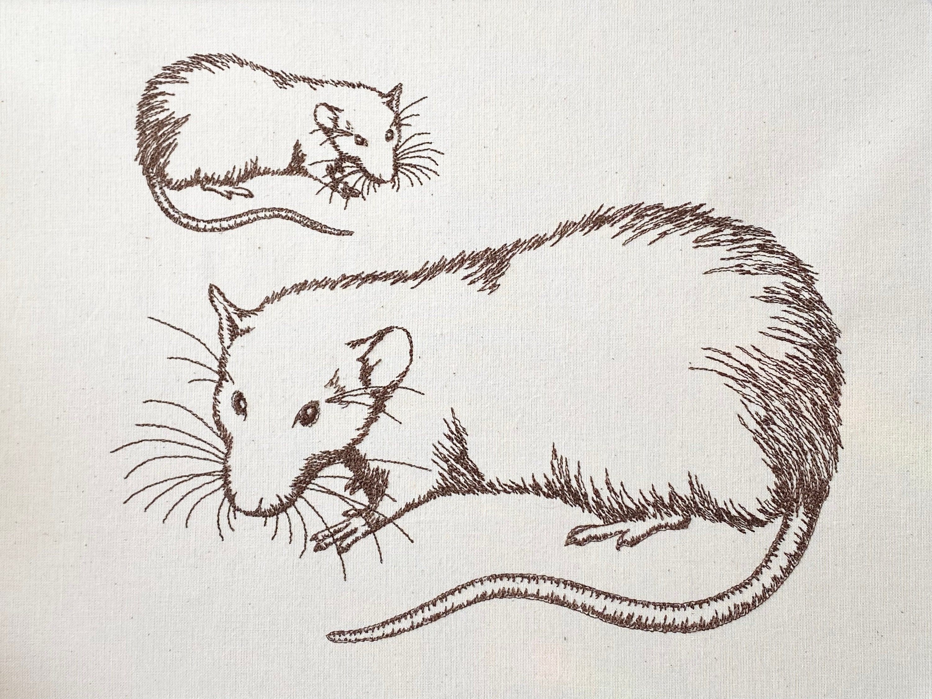 Roland Rat Machine Embroidery File Sketched Style Monotone | Etsy