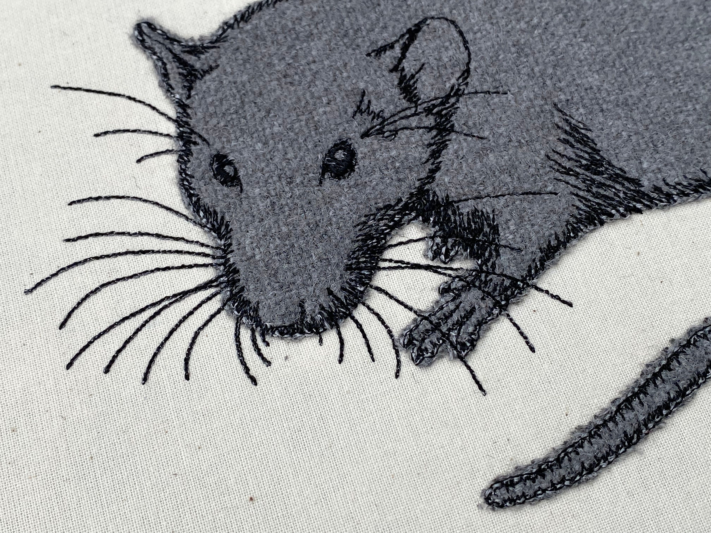 Roland Rat Machine Embroidery File Sketched Style Monotone | Etsy