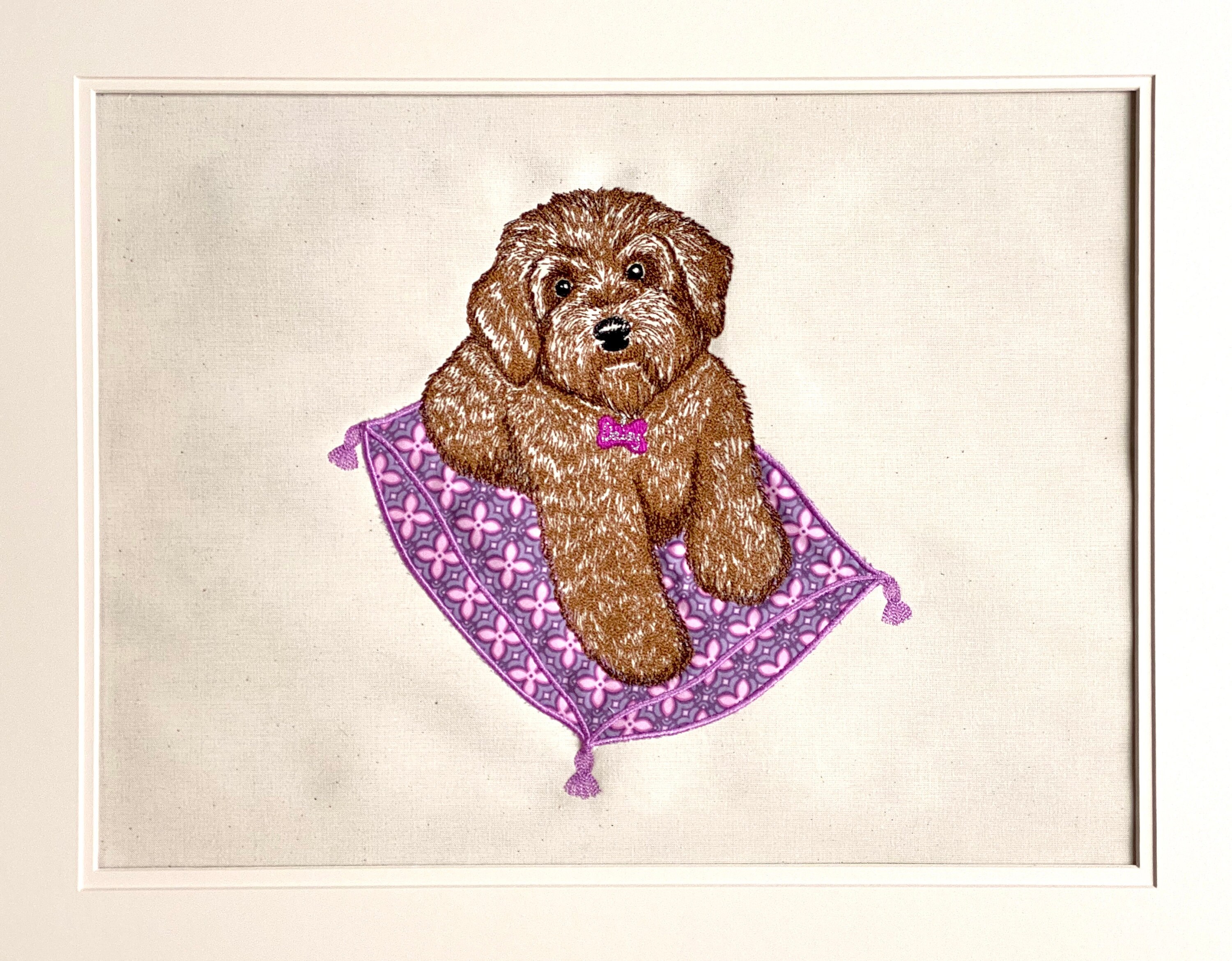Daisy the Cockapoo Dog (poodle Cross Breed) Machine Embroidery File ...