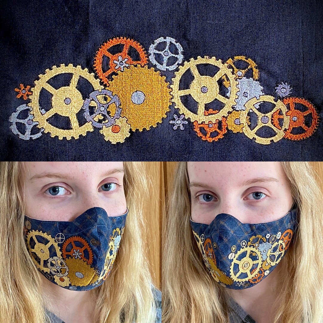 Steampunk Gears Cogs Clockwork Machine Embroidery File. Split Design ...