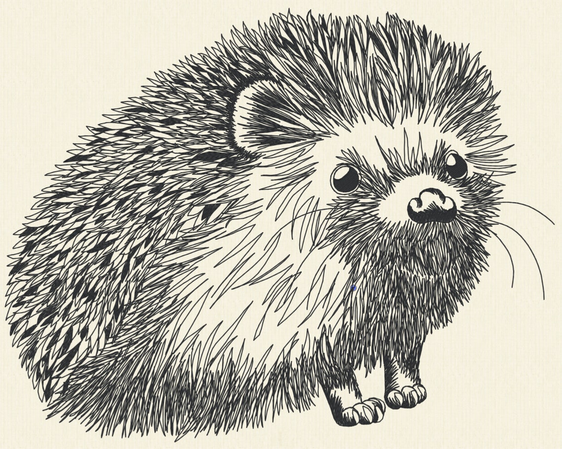 Hedgehog Machine Embroidery Design File DIGITAL DOWNLOAD. - Etsy UK