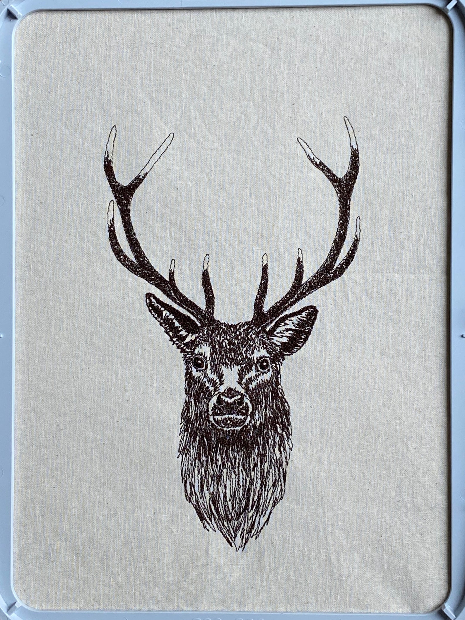 Red Deer Stag Machine Embroidery File, Sketched Style. 4 Sizes, 7 File ...