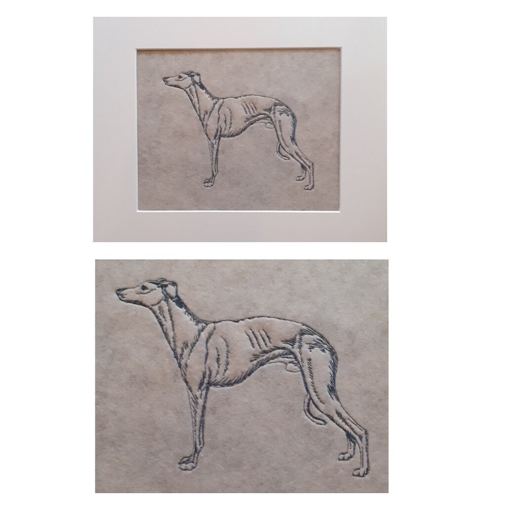 Greyhound / Whippet Machine Embroidery File Digital Download. - Etsy UK