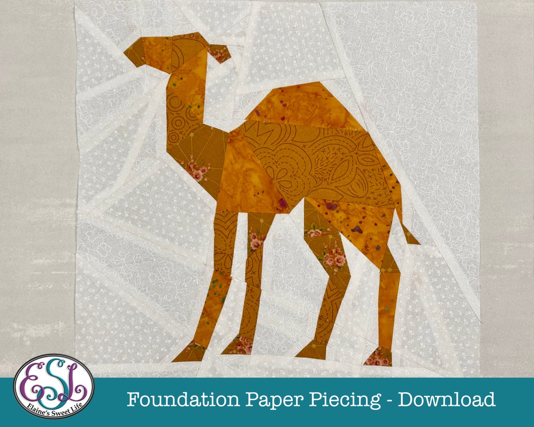 Camel Foundation Paper Piecing (FPP) Pattern - Digital Download - 12 ...