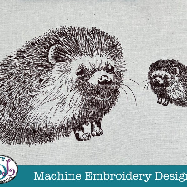Hedgehog Embroidery Design - Etsy
