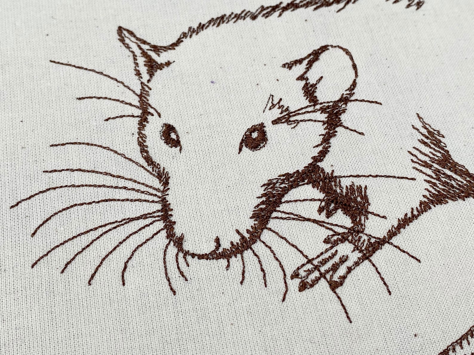 Roland Rat Machine Embroidery File Sketched Style Monotone | Etsy