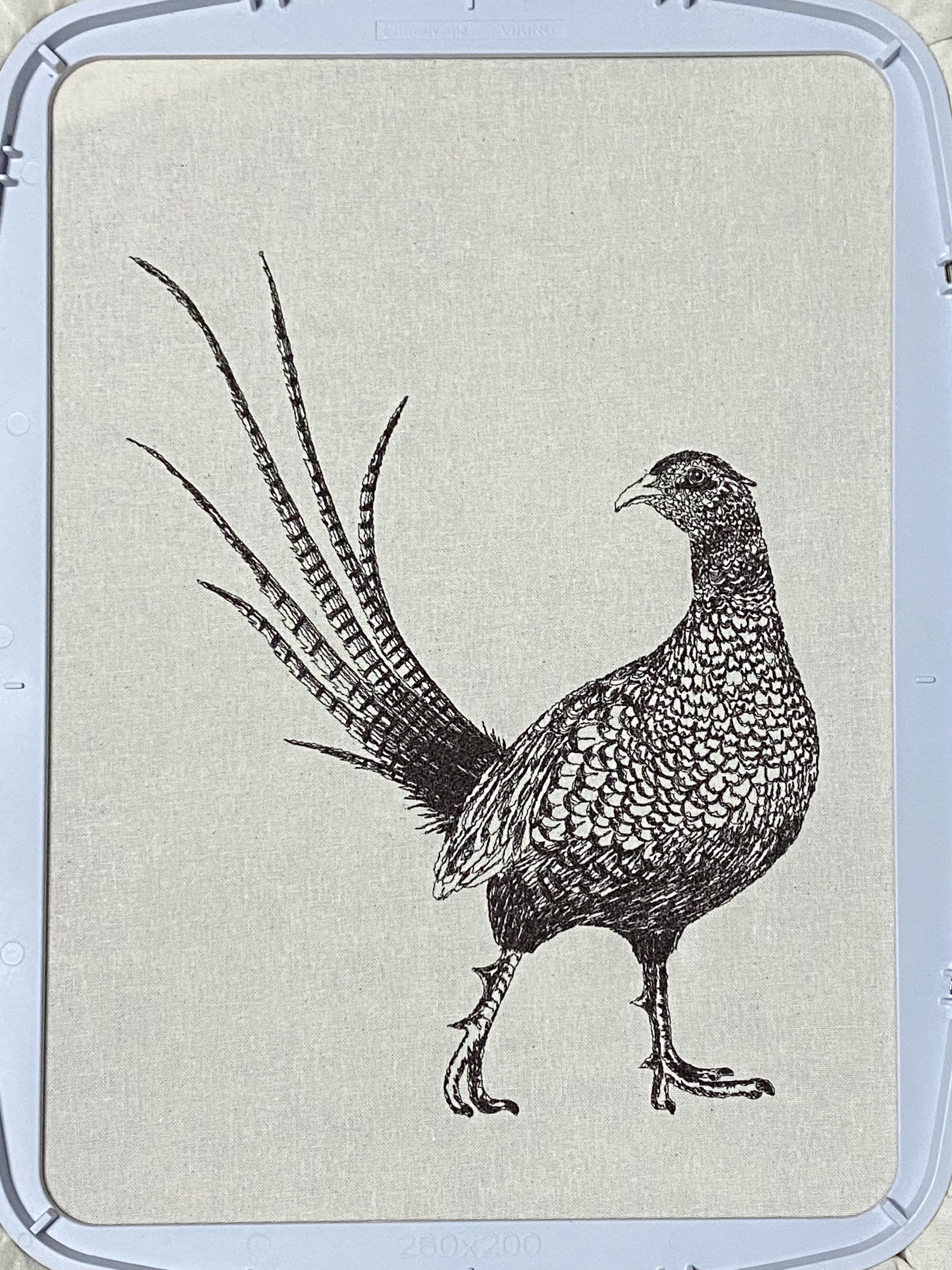 Pheasant Machine Embroidery File, Sketched Style. 4 Sizes, 7 File ...