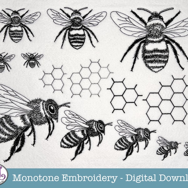 Honey Bee Embroidery - Etsy