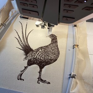 Pheasant Machine Embroidery File, Sketched Style. 4 Sizes, 7 File ...