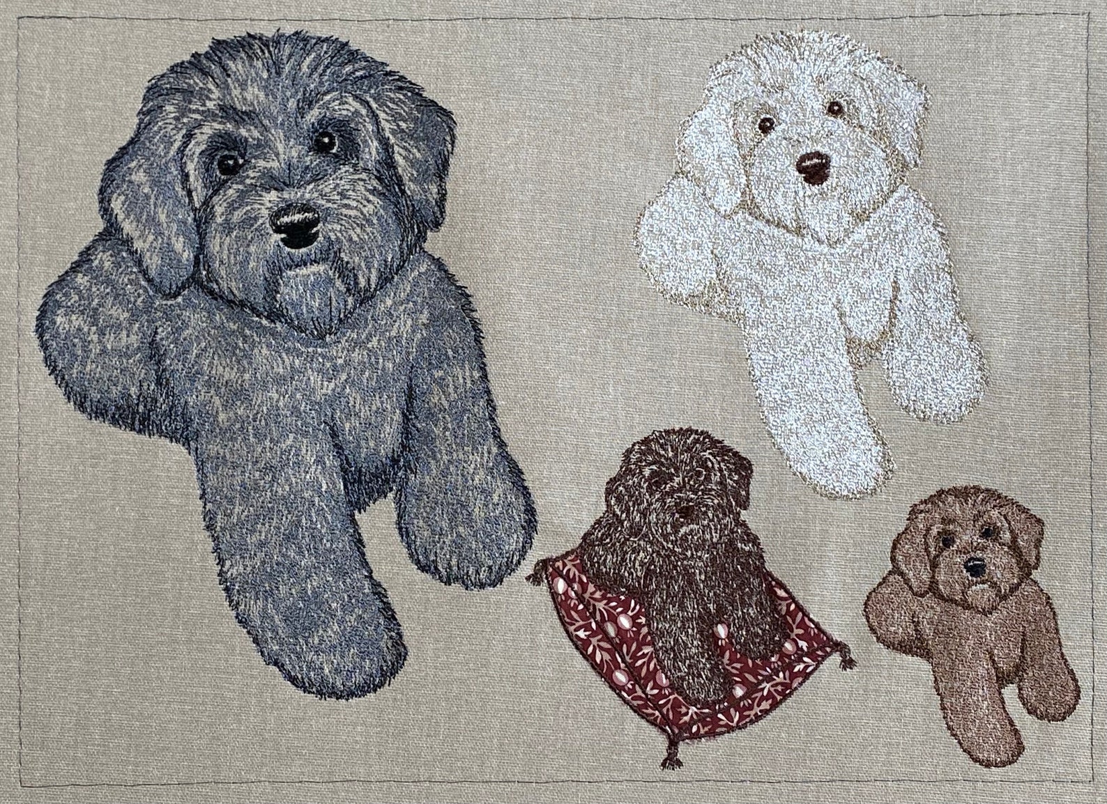 Daisy the Cockapoo Dog poodle Cross Breed Machine Embroidery - Etsy UK