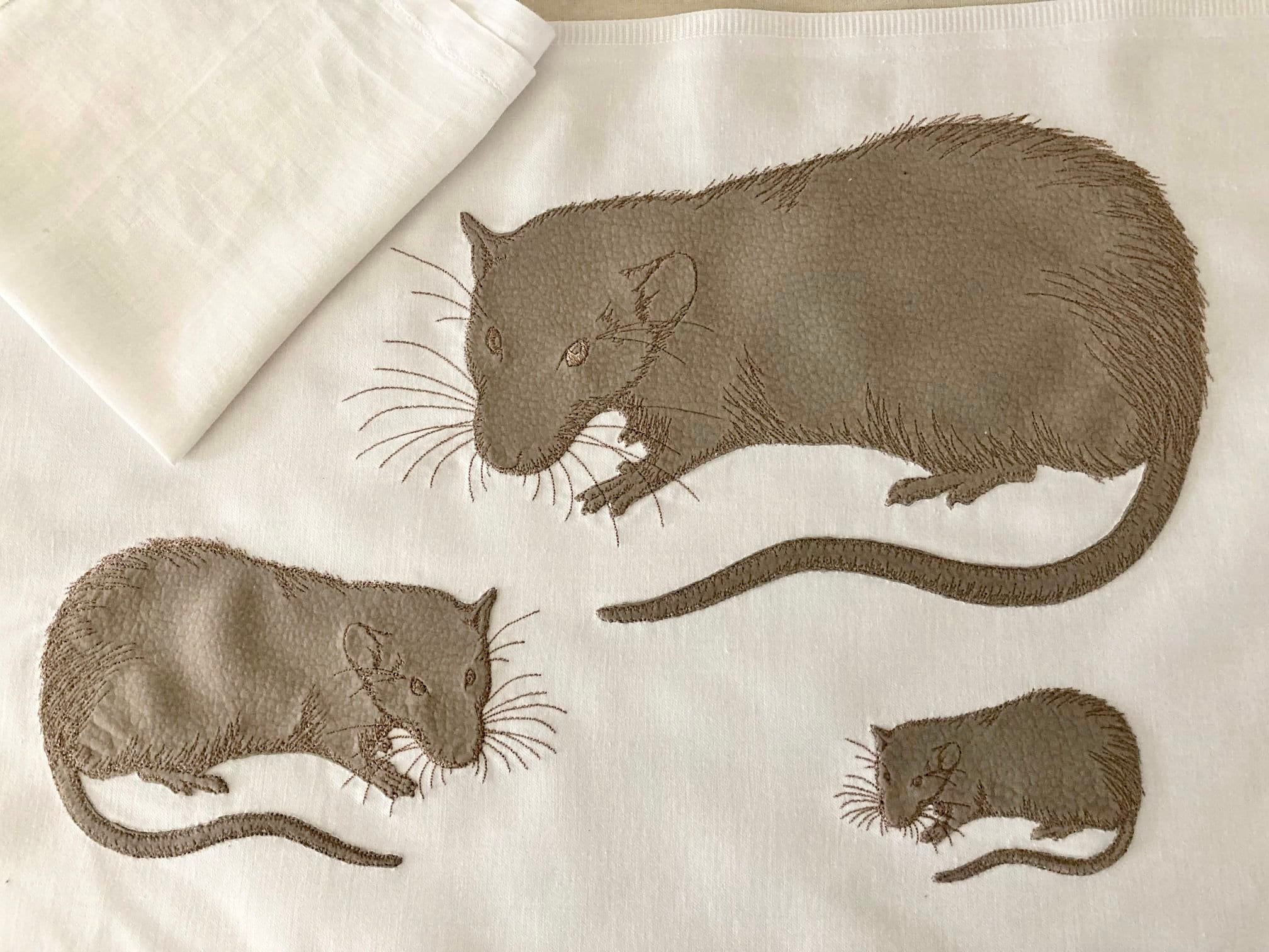 Roland Rat Machine Embroidery File Sketched Style Monotone | Etsy