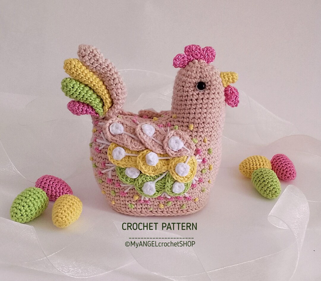 HEN and Eggs, Crochet Pattern, Chicken, Easter Hen, Easter Chicken ...
