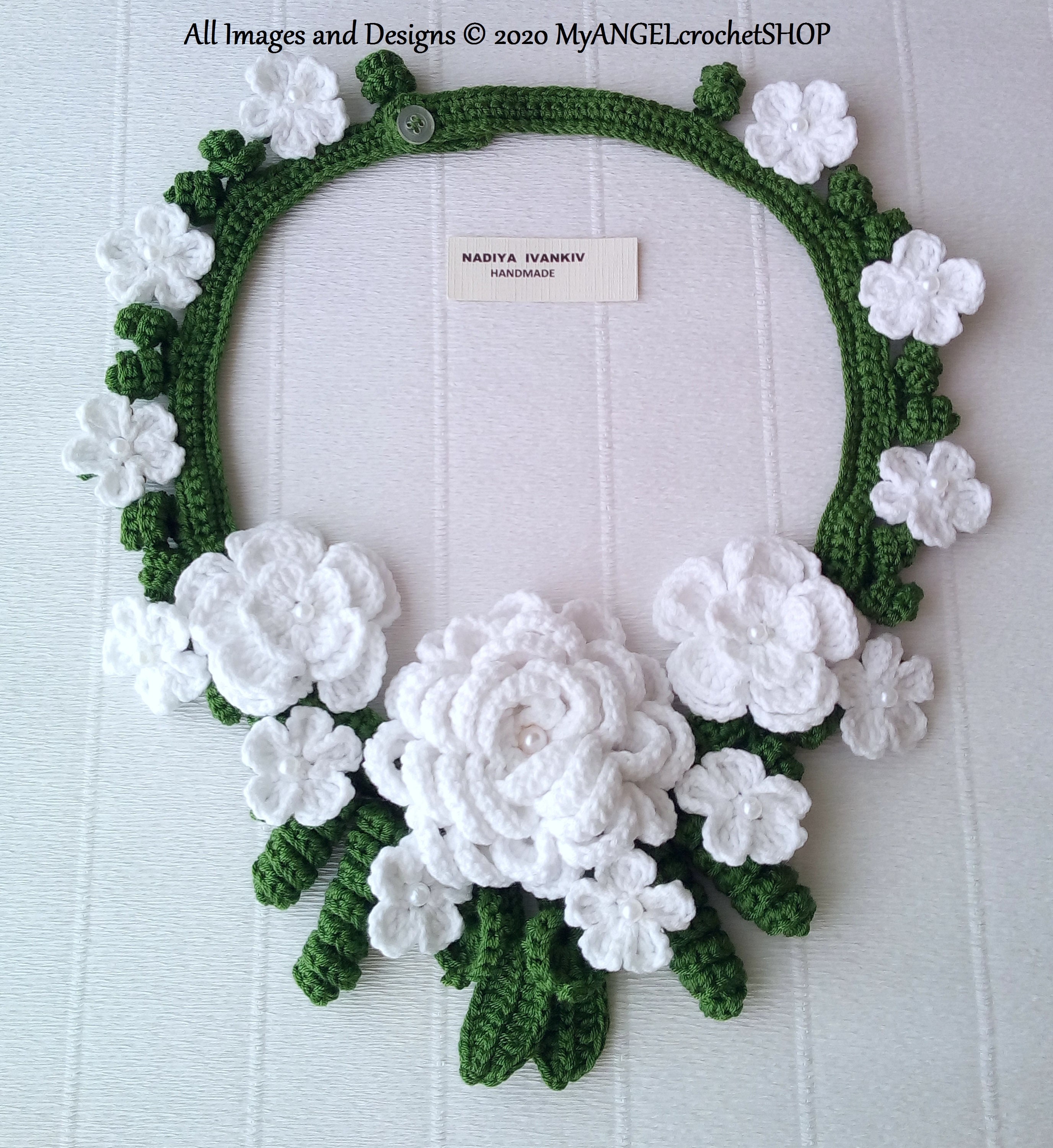 Crochet NECKLACE Pattern Flower Lace Jewelry Photo Tutorial - Etsy