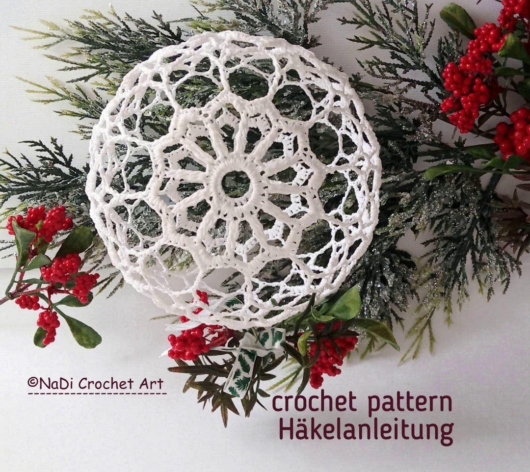 Christmas Snowball, Crochet Pattern, Tree Ornaments, 3D Bubbles ...