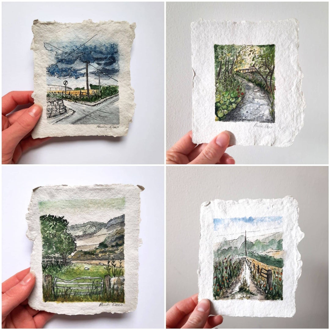 Custom Painting on Handmade Paper / Personalised Watercolour Art ...