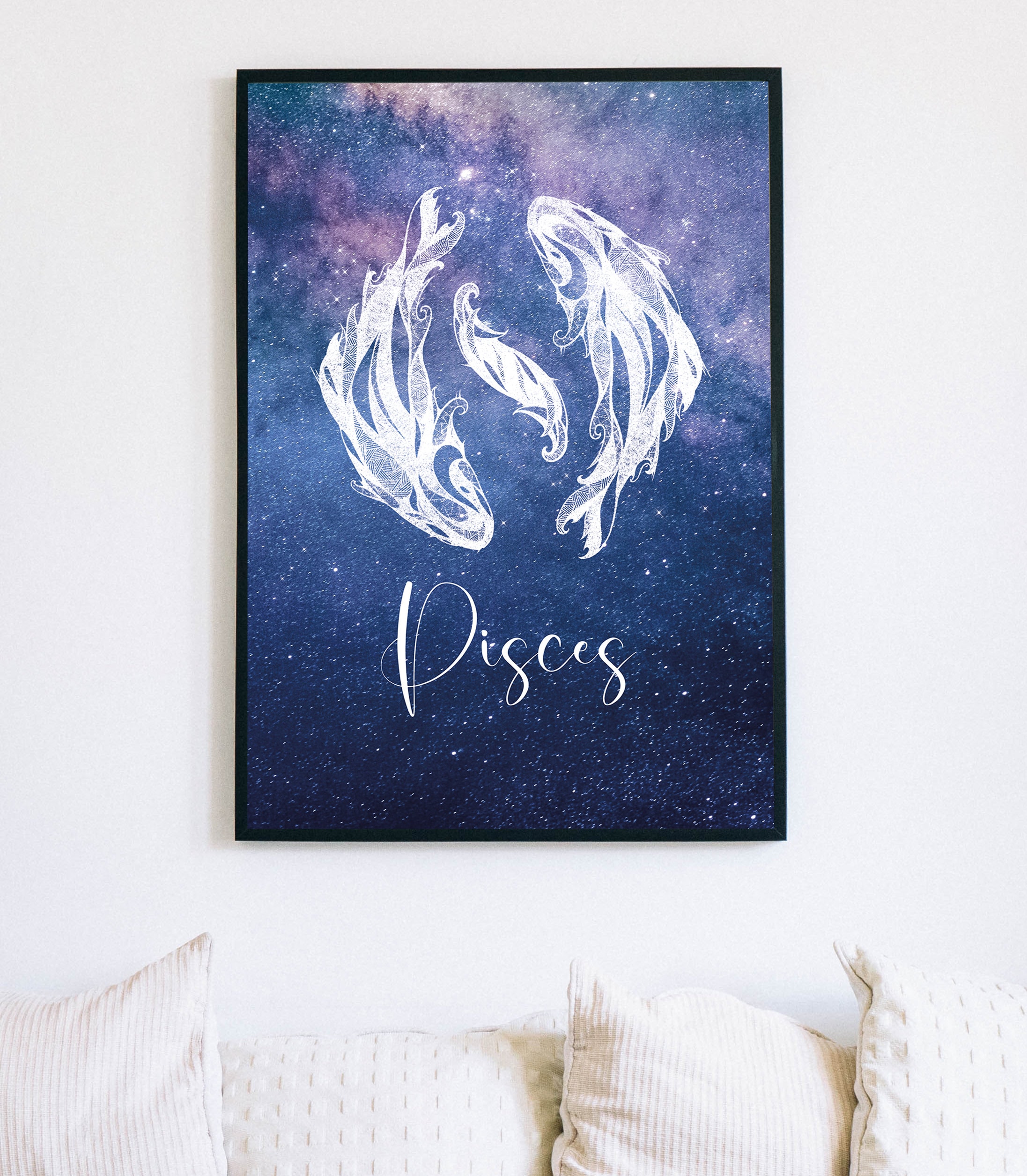 Sternzeichen Poster Pisces Fische - Zodiac Sign - Print Sternbild ...