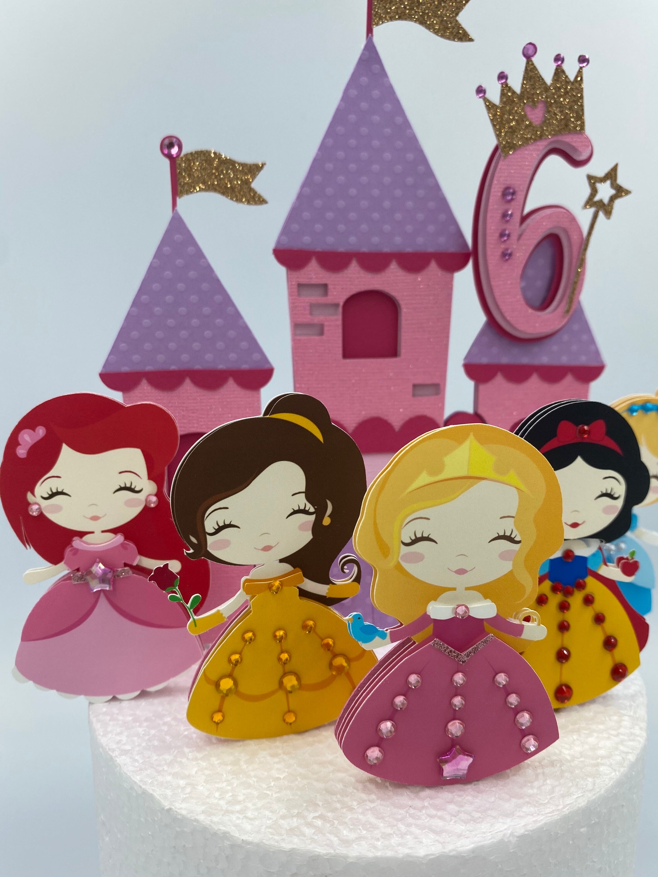Custom Cute Princesses cake topper fiesta de la princesa de | Etsy