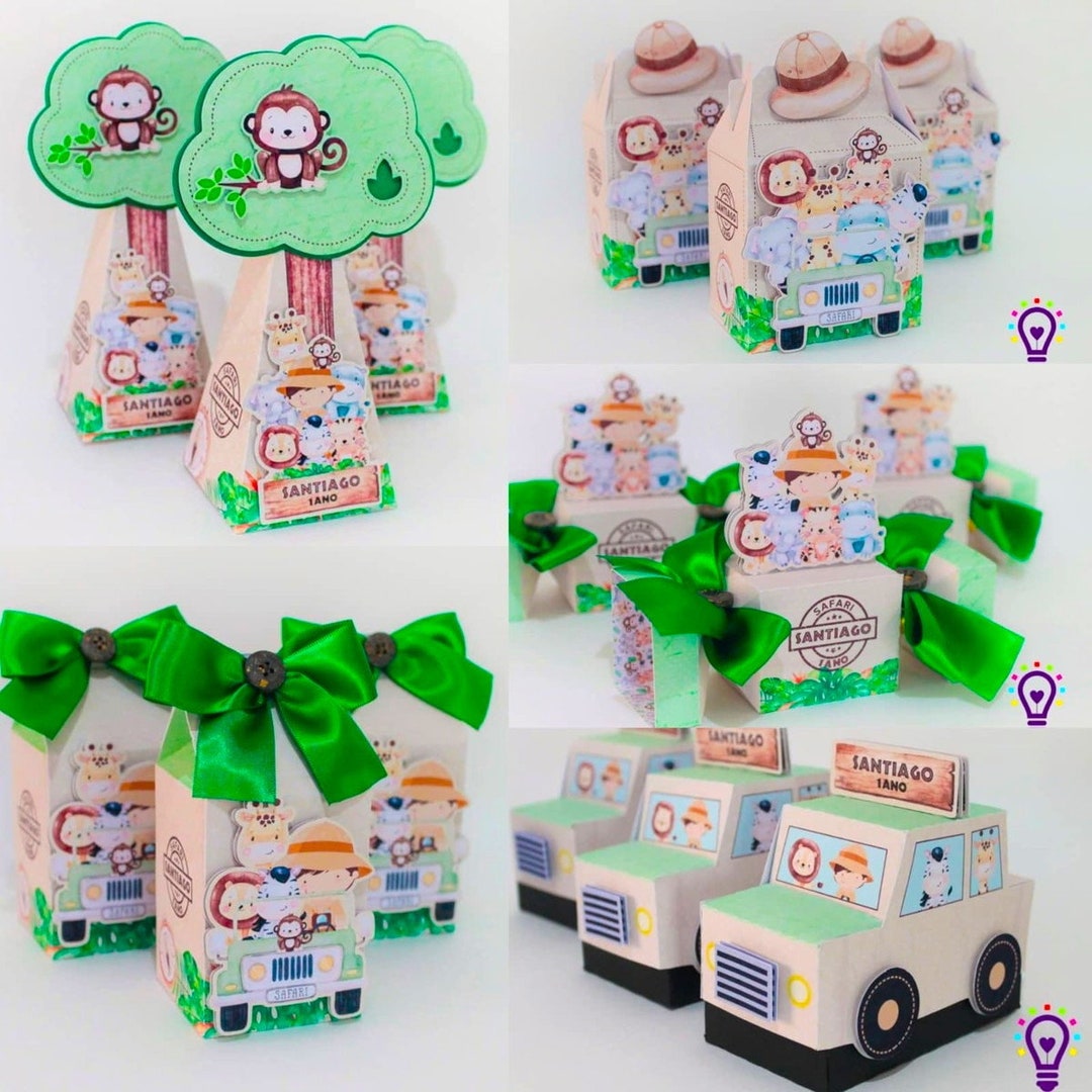Safari Favor Box Safari Animals Birthday Favors Jungle Treat Box Jungle ...