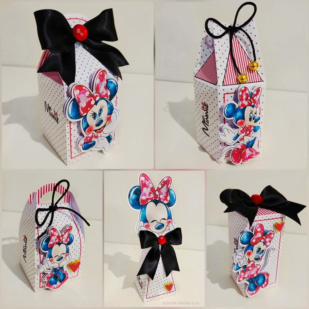 Minnie Mouse Favor Box Personalized Favor Box Minnie Theme Party Minnie ...