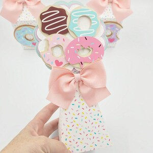 Set of 3 Pyramid Donut Box, Sprinkle Favor Box,pastel Colors Candy Box ...