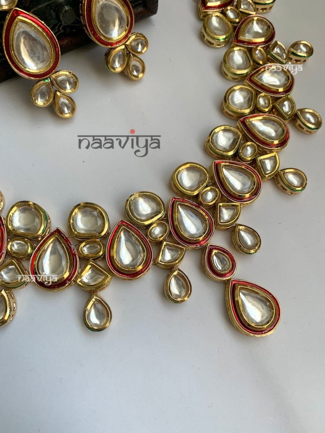 Kundan Necklace Set/ Red Kundan Set Traditional Jewelry Set/ Sabyasachi ...