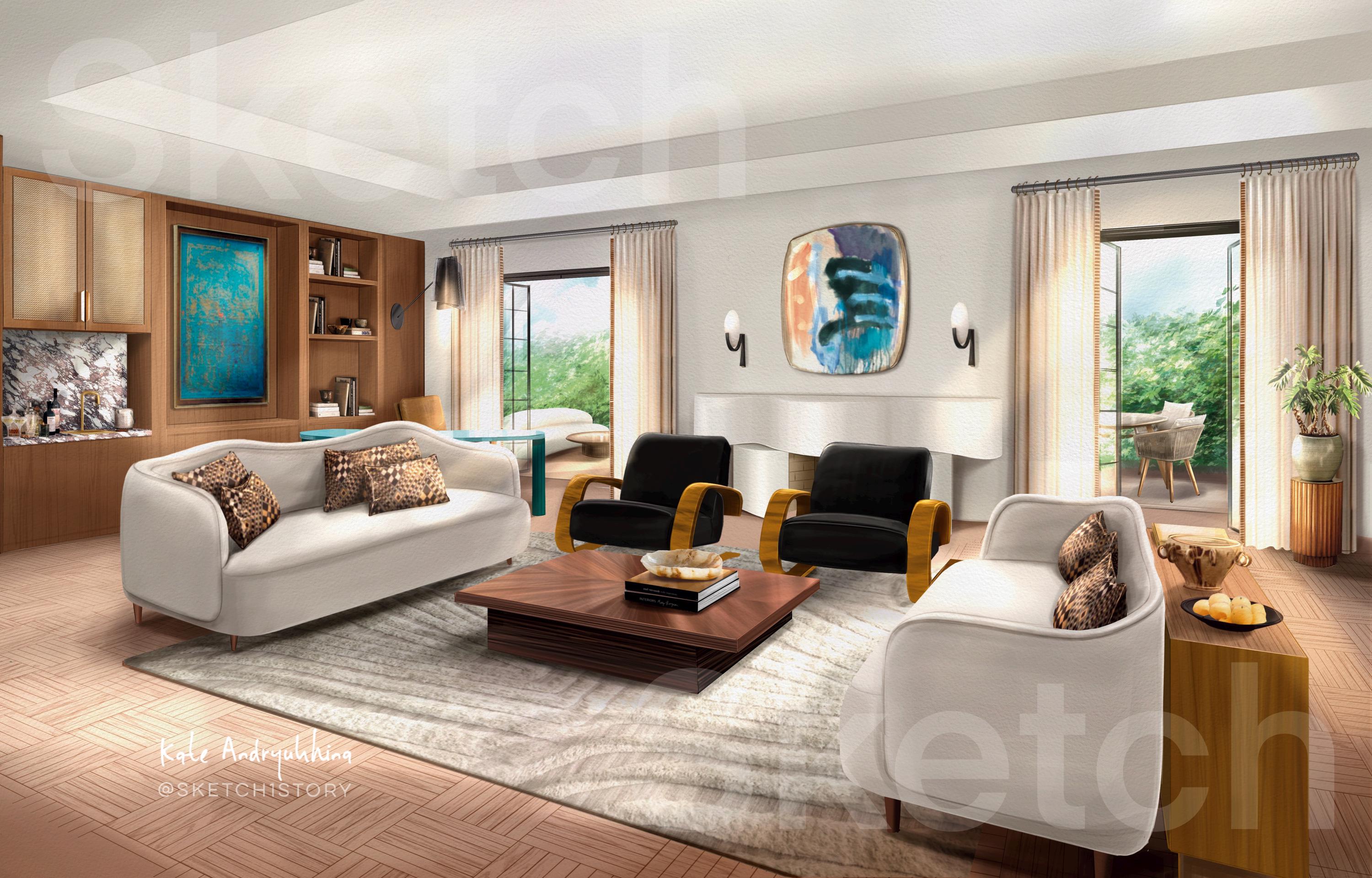Custom Architectural & Interior Design Sketches | Digital Visualization ...