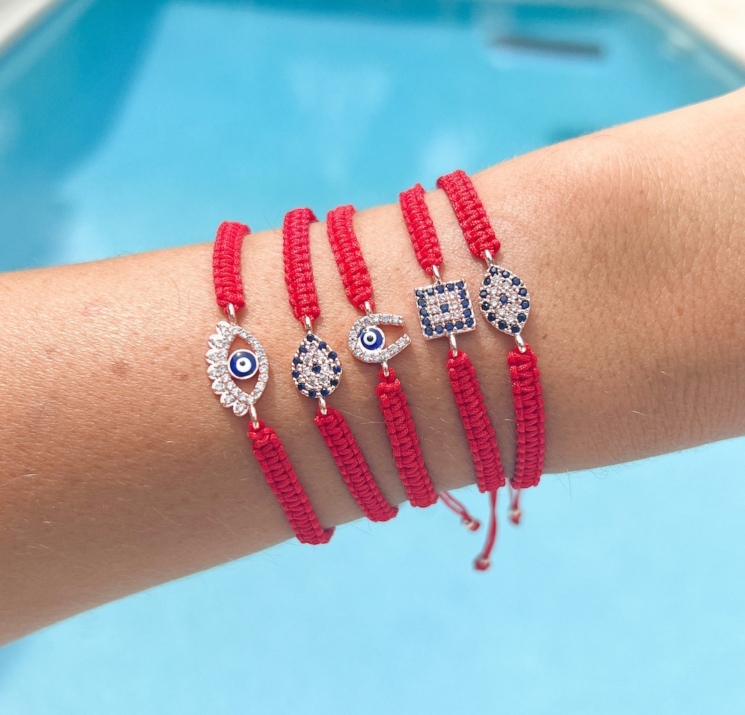 Evil Eye Bracelet Red String Evil Eye Jewelry Hilo Rojo Friendship ...
