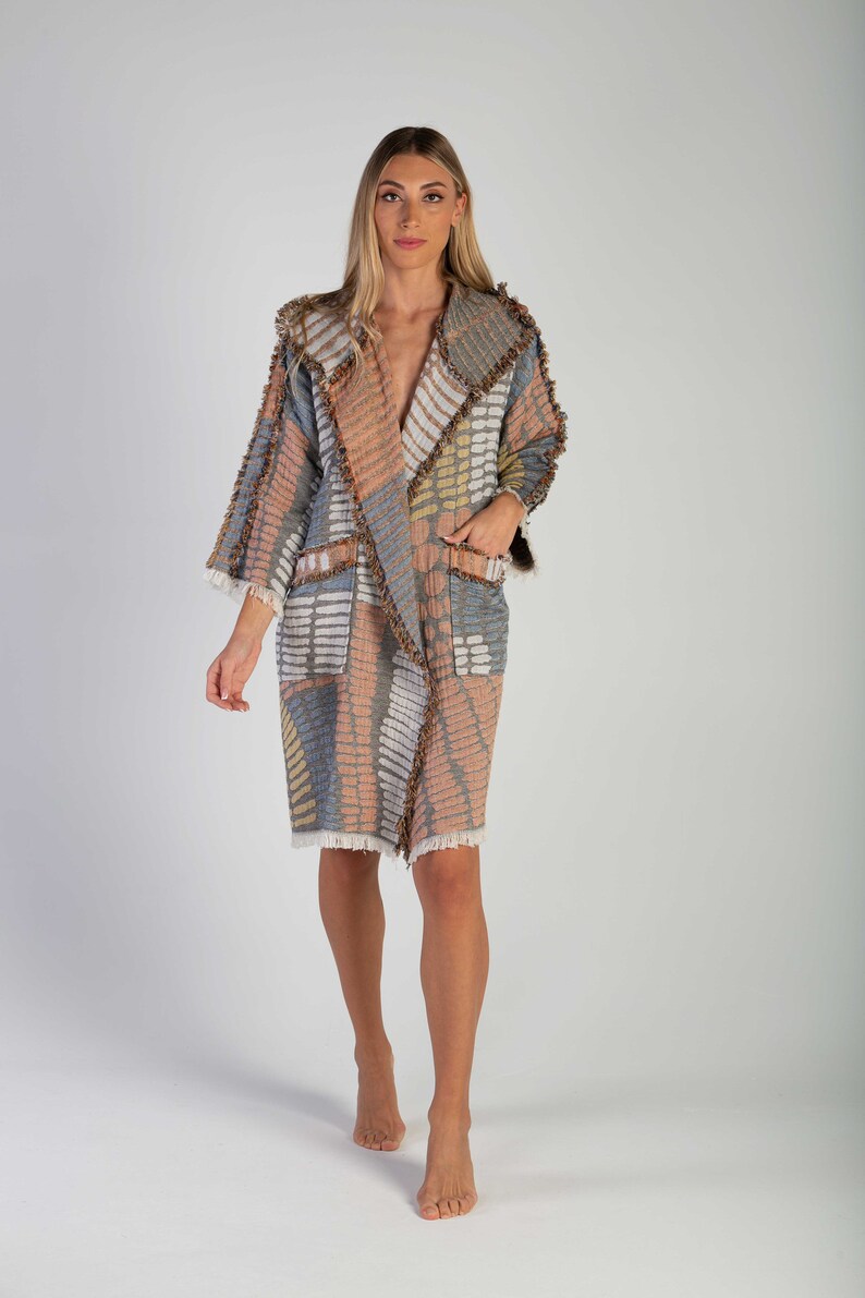 Boho Kimono Bathrobe Beach Cover-up Lightweight Summer Robe - Etsy