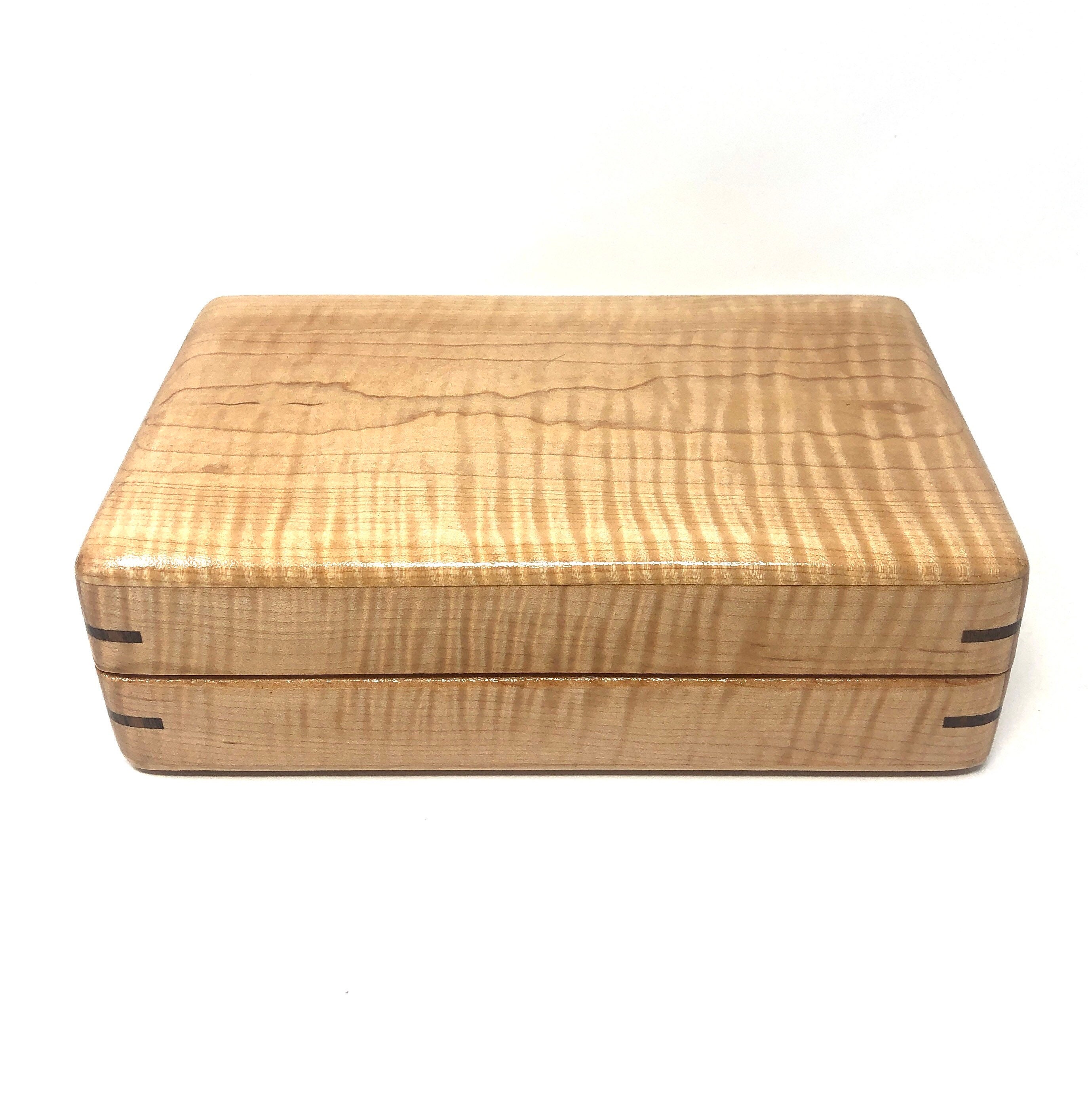 Curly Maple Humidor Stash Box with Spanish Cedar - Etsy