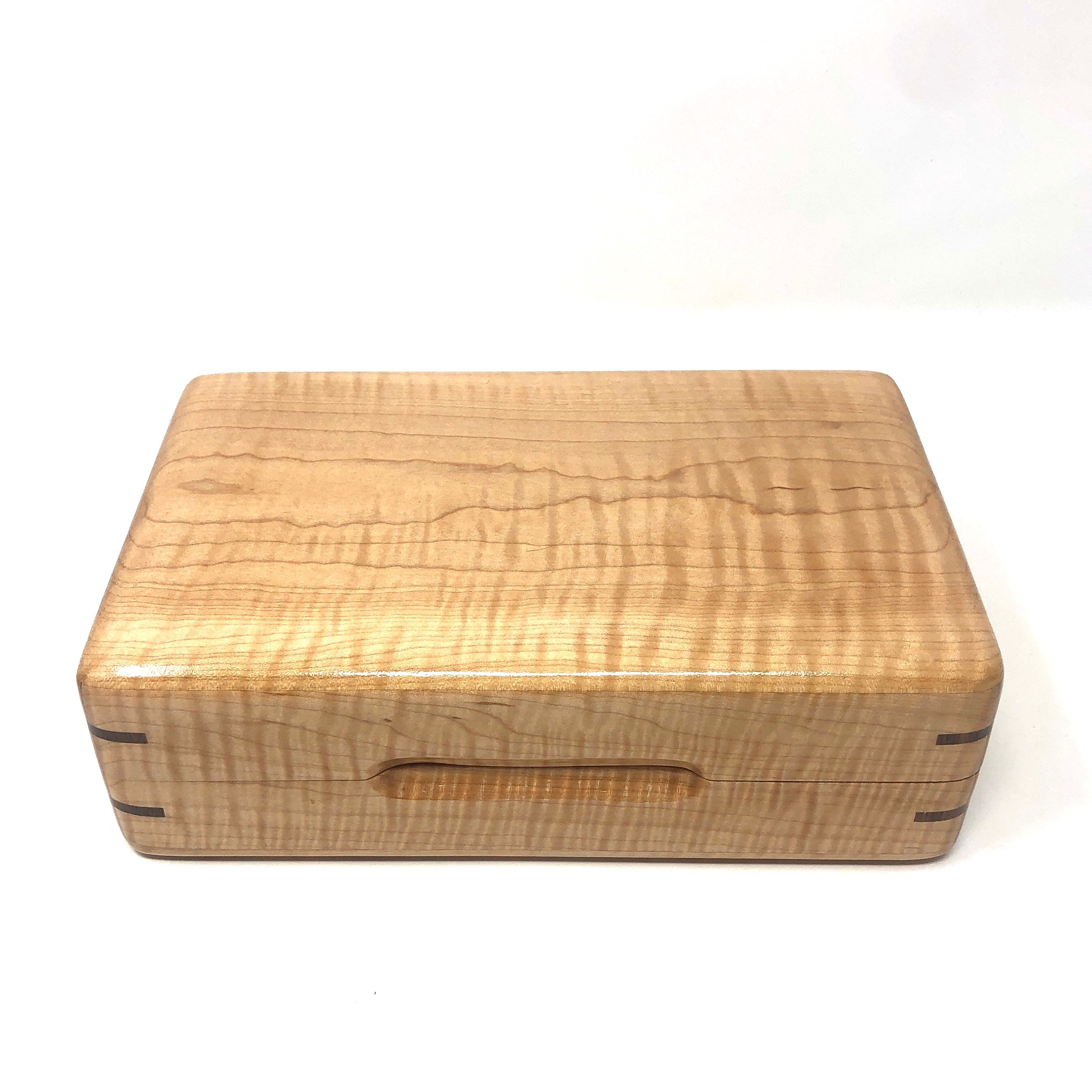 Curly Maple Humidor Stash Box with Spanish Cedar - Etsy