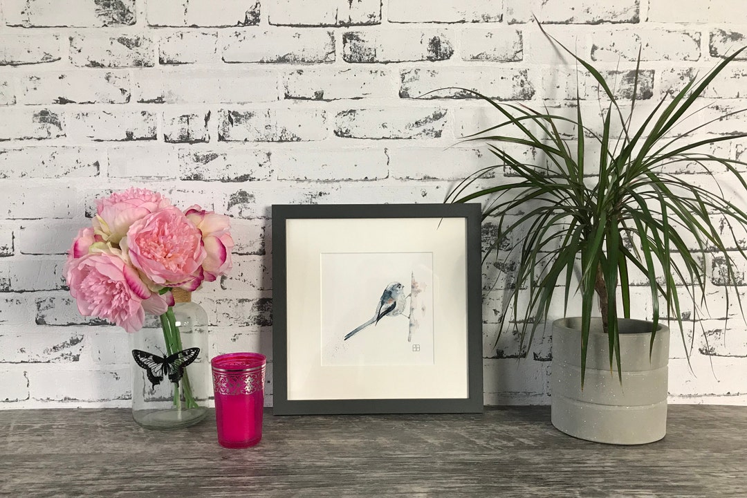 LONG Tailed TIT Watercolour Original by Barry Hyam - "on A Tree ...