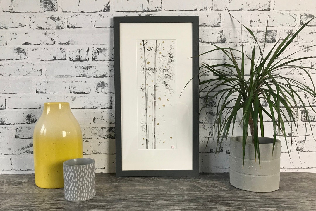 BAMBOO Watercolour Original by Barry Hyam - "the Breeze I" (framed) - Etsy