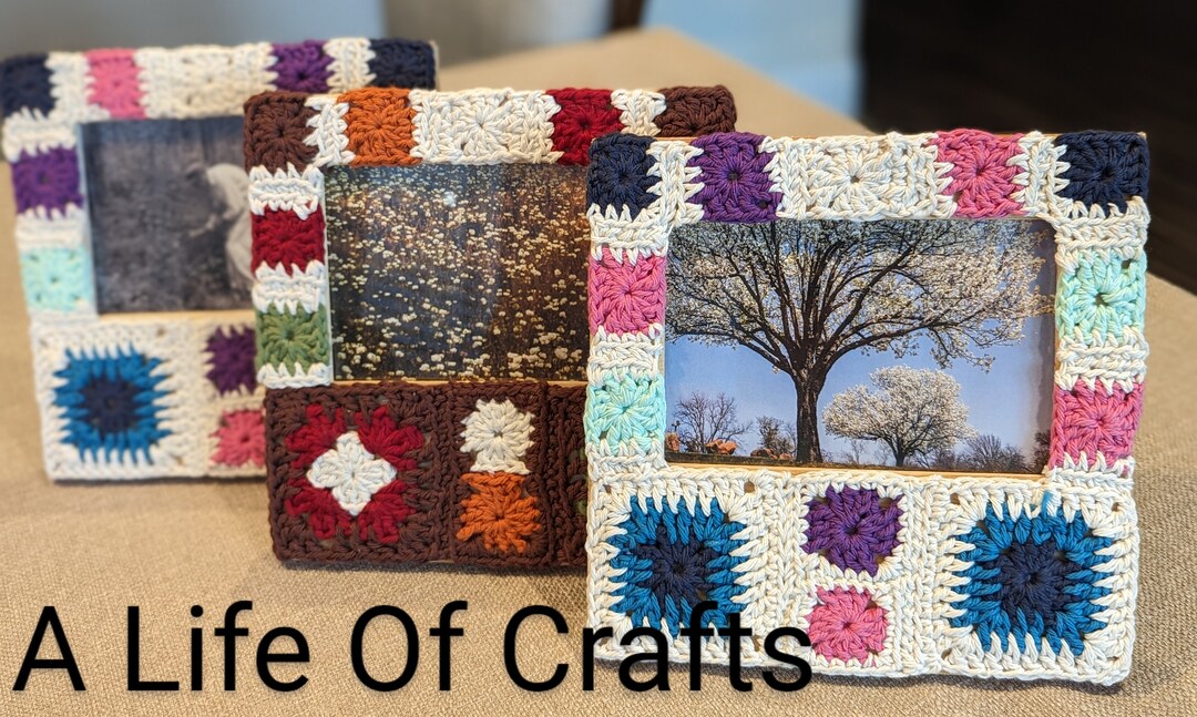 Crochet Photo Frame, Handmade Photo Frame - Etsy