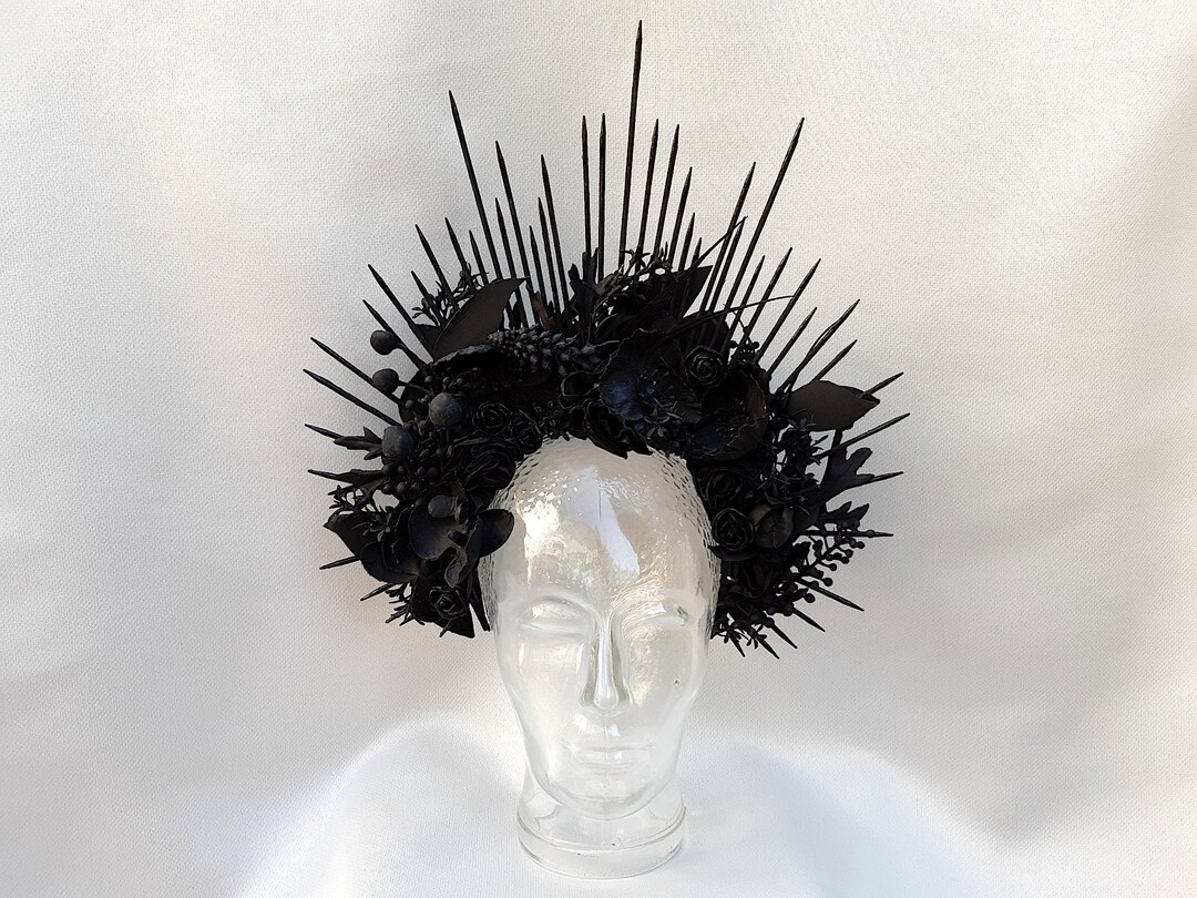 Persephone: Handmade Black Halo in Gothic Style, Numerous Details and ...