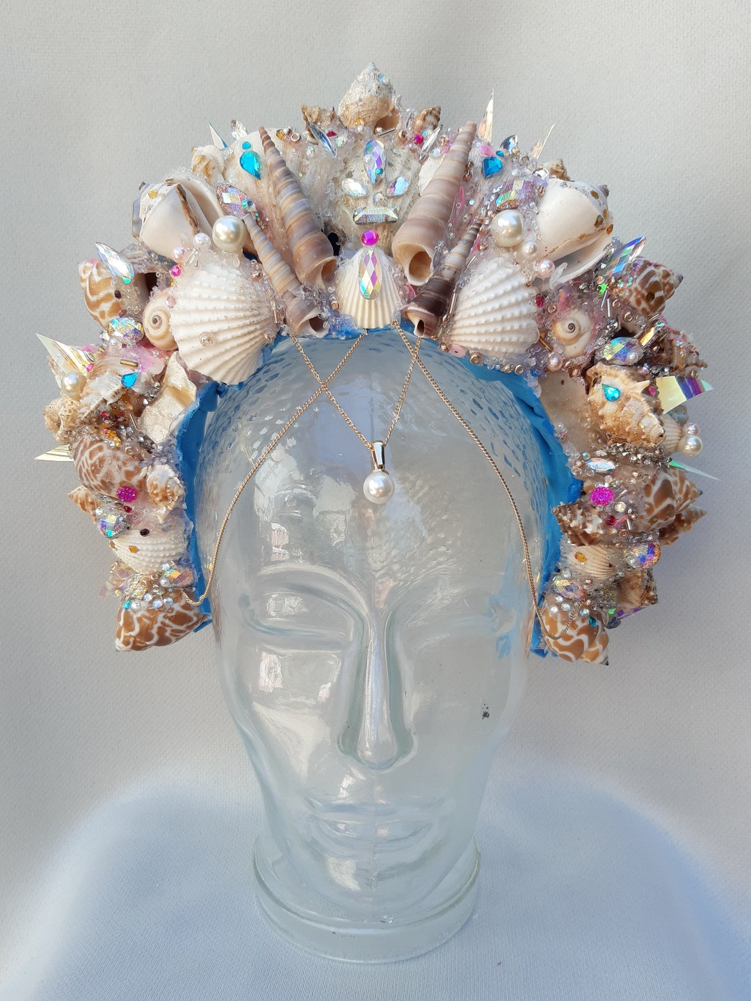 Mermaid Crown Nymphadora: Sparkling Tiara Made of Real Shells, Perfect ...