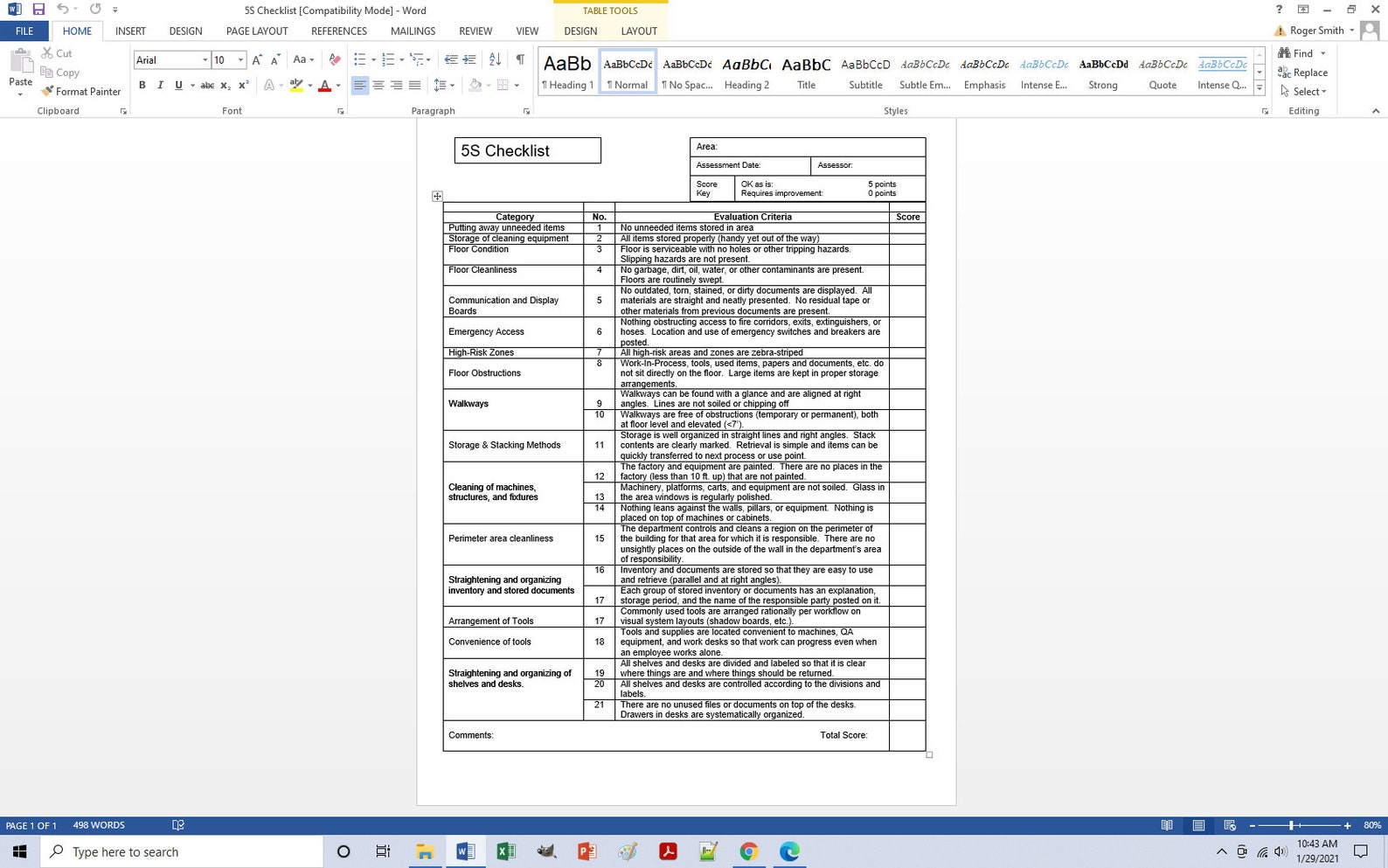 5S Daily weekly or monthly checklist | Etsy