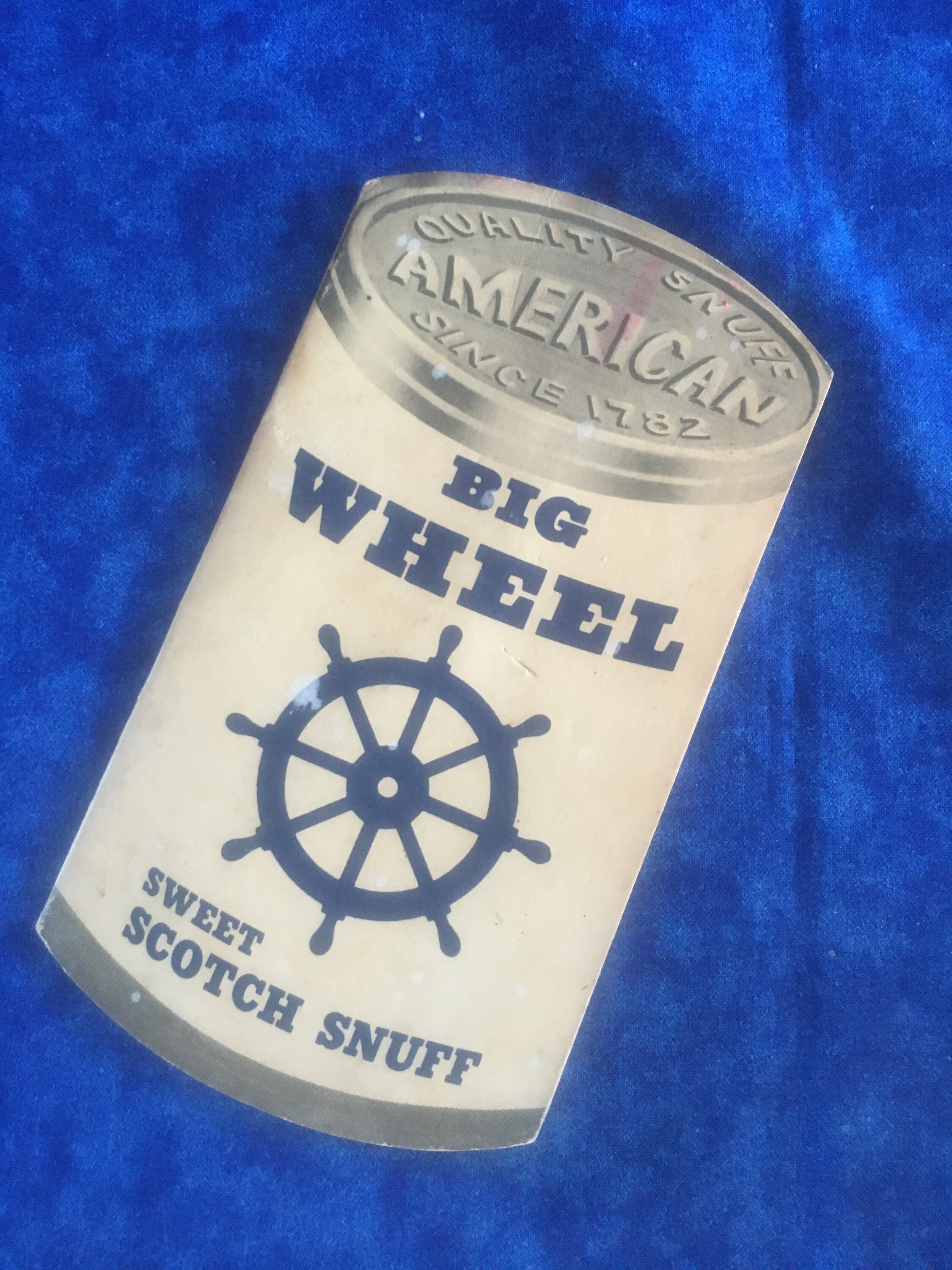 Vintage ((1) Big Wheel Sweet Scotch Snuff & (1) Peach Sweet Snuff ...