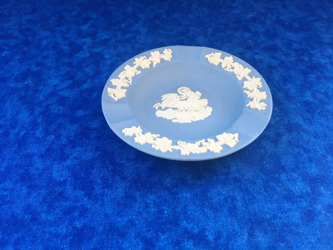 Vintage Ash Tray Blue Jasperware - Etsy