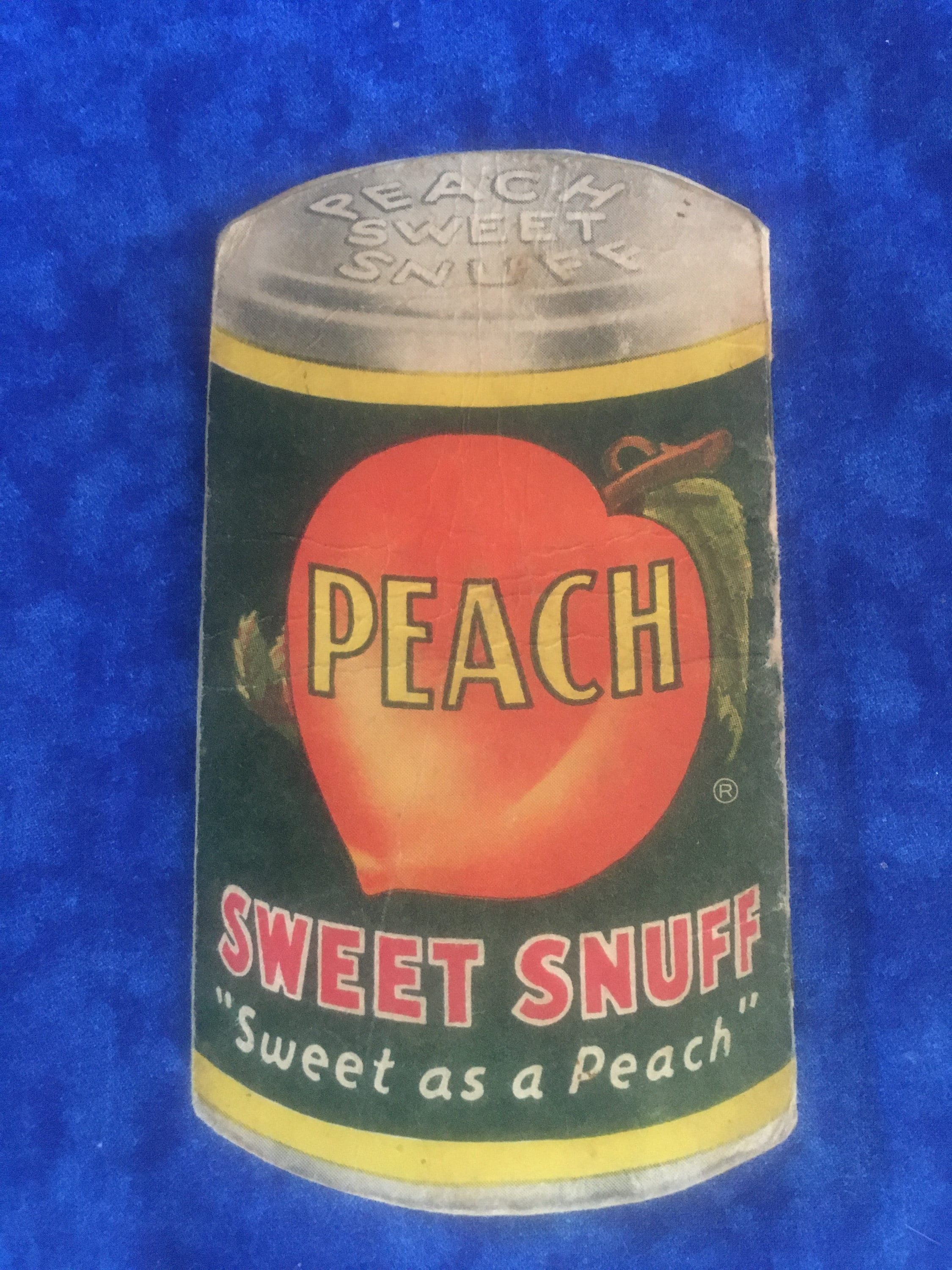 Vintage ((1) Big Wheel Sweet Scotch Snuff & (1) Peach Sweet Snuff ...