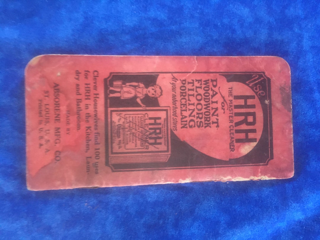 Vintage Absorene the Disinfectant Wall Paper Cleaner Notebook - Etsy