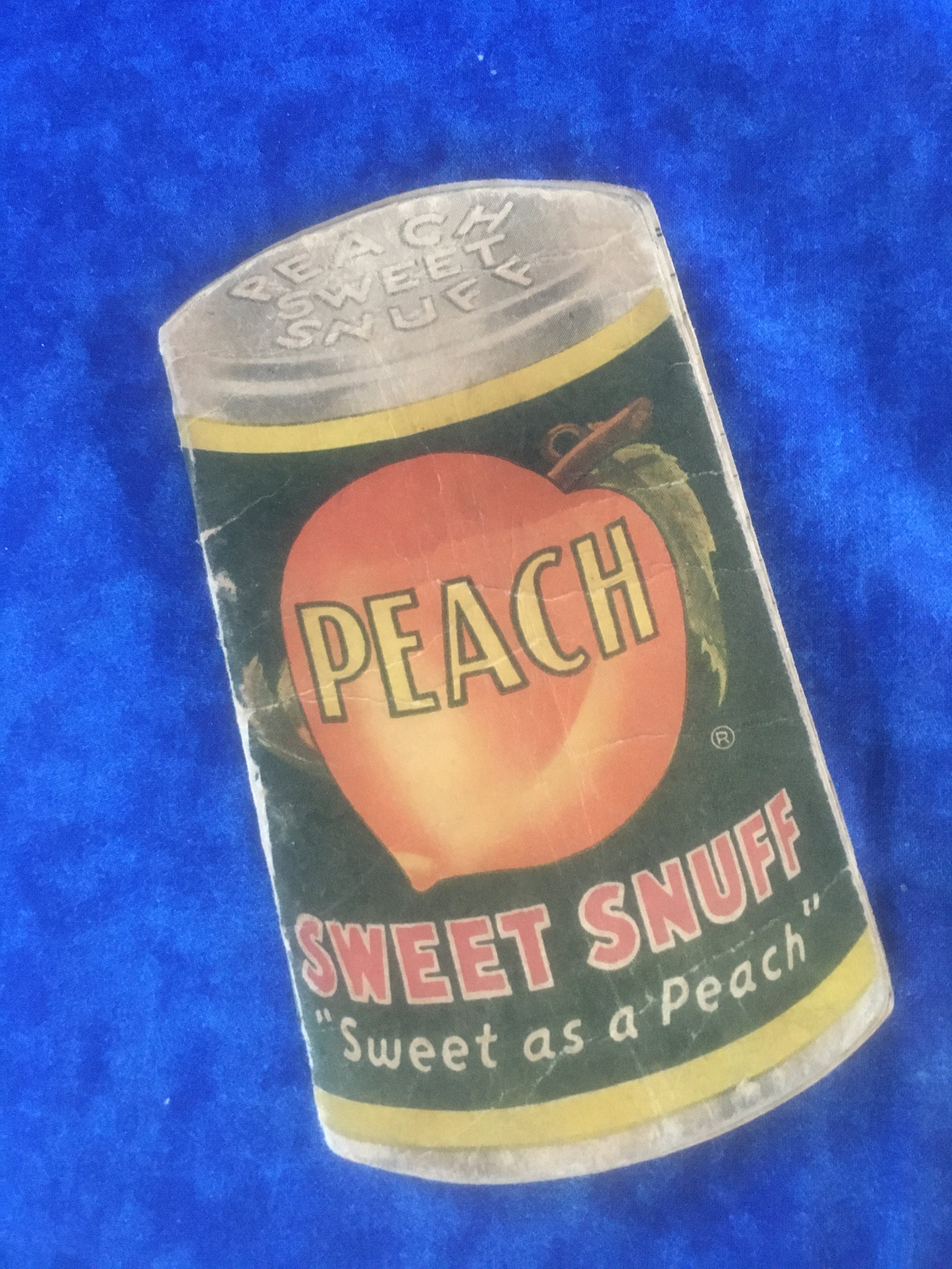 Vintage ((1) Big Wheel Sweet Scotch Snuff & (1) Peach Sweet Snuff ...