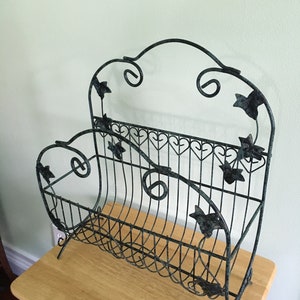 Vintage Metal Magazine Rack - Etsy