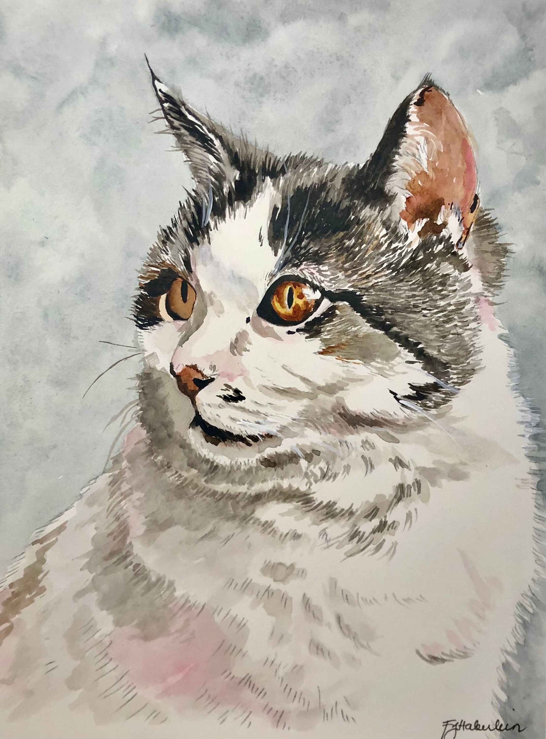 Pet Portrait in Watercolor 9x12 Original Painting - Etsy