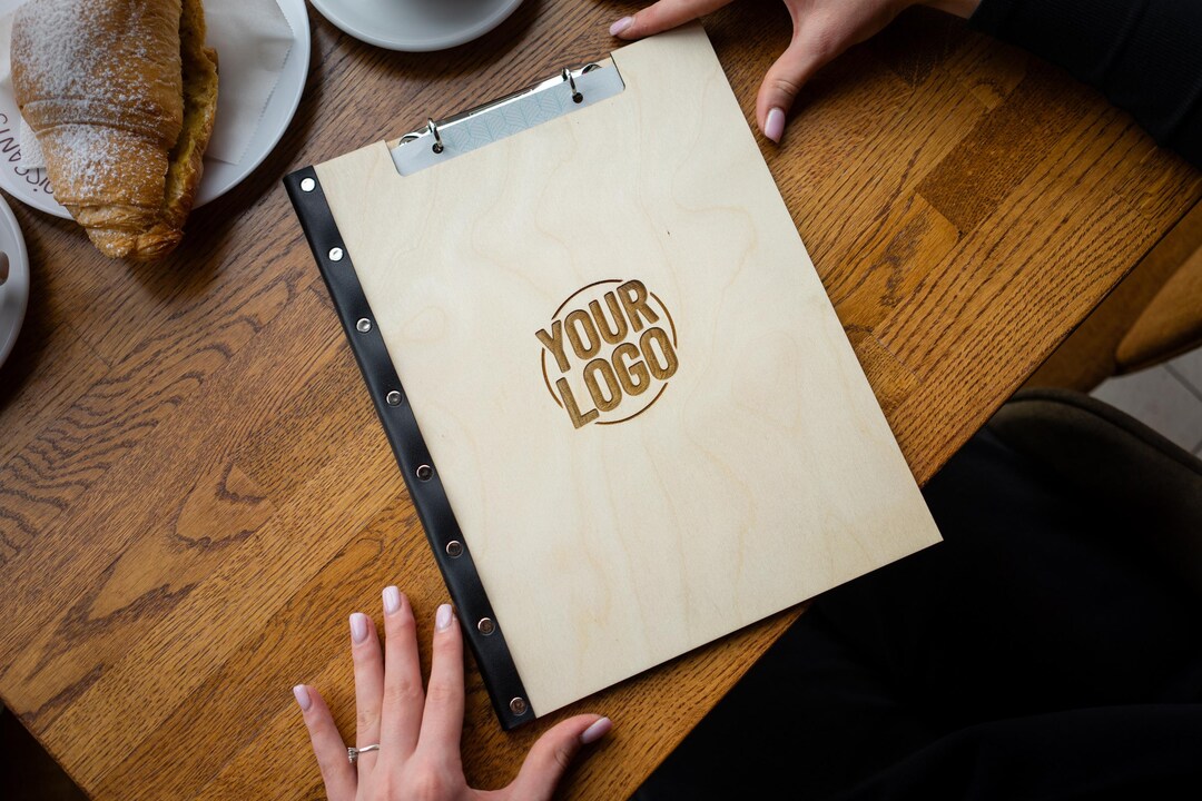 Wooden Menu Board, Custom Restaurant Menu Book or Cover, Personalized ...