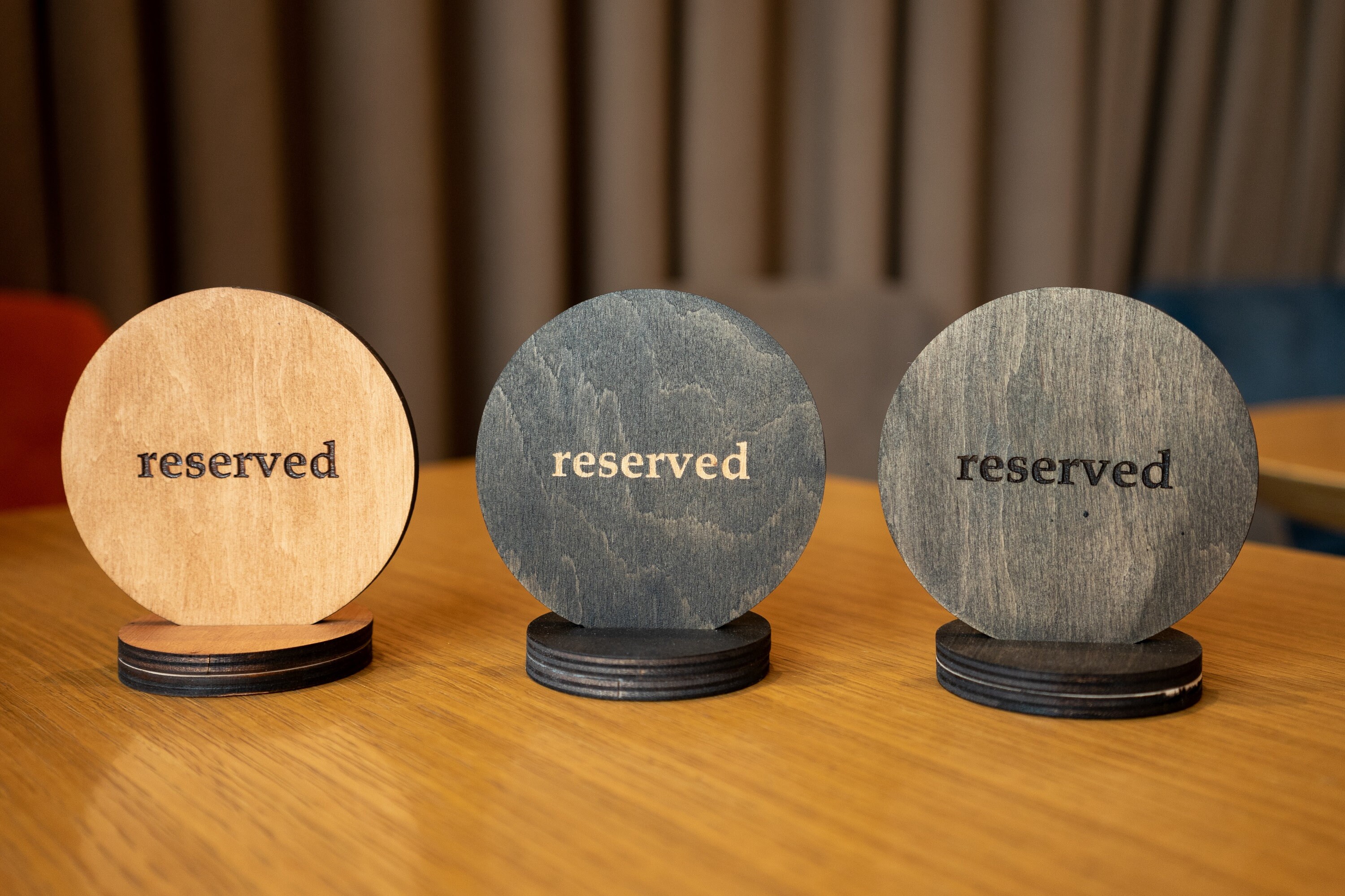 Personalized Reserved Table Sign Wooden Restaurant Decor With Free ...