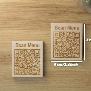 QR Code Menu, QR Code Menu Sign, Wooden Qr Cod Sign - Etsy